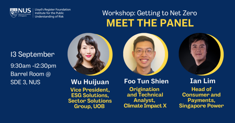 Getting to Net Zero workshop: Meet the Panel - NUS - IPUR