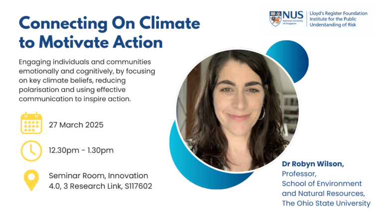 Connecting on Climate Change to Motivate Action - NUS - IPUR